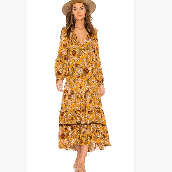 Spell | Dresses | Spell Etienne Maxi Dress Gown Boho Tiered Sienna ...
